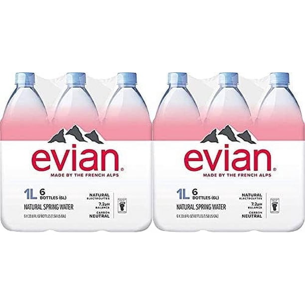 Natural Spring Water 1 Liter (Pack of 6), Naturally Filtered Spring ...