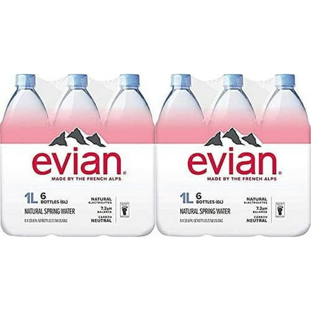 Natural Spring Water 1 Liter (Pack of 6), Naturally Filtered Spring ...