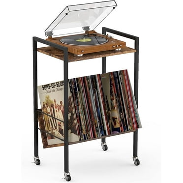 Crosley Furniture Manchester Mid-Century Wood Metal Turntable Stand in ...