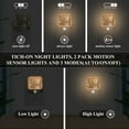 2 Pack LED Sensor Night Light Motion 3 Modes for Stairway Bedroom ...
