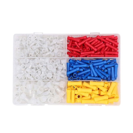 430pcs Insulated Straight Wire Butt Connectors & Closed Closed End Cap ...