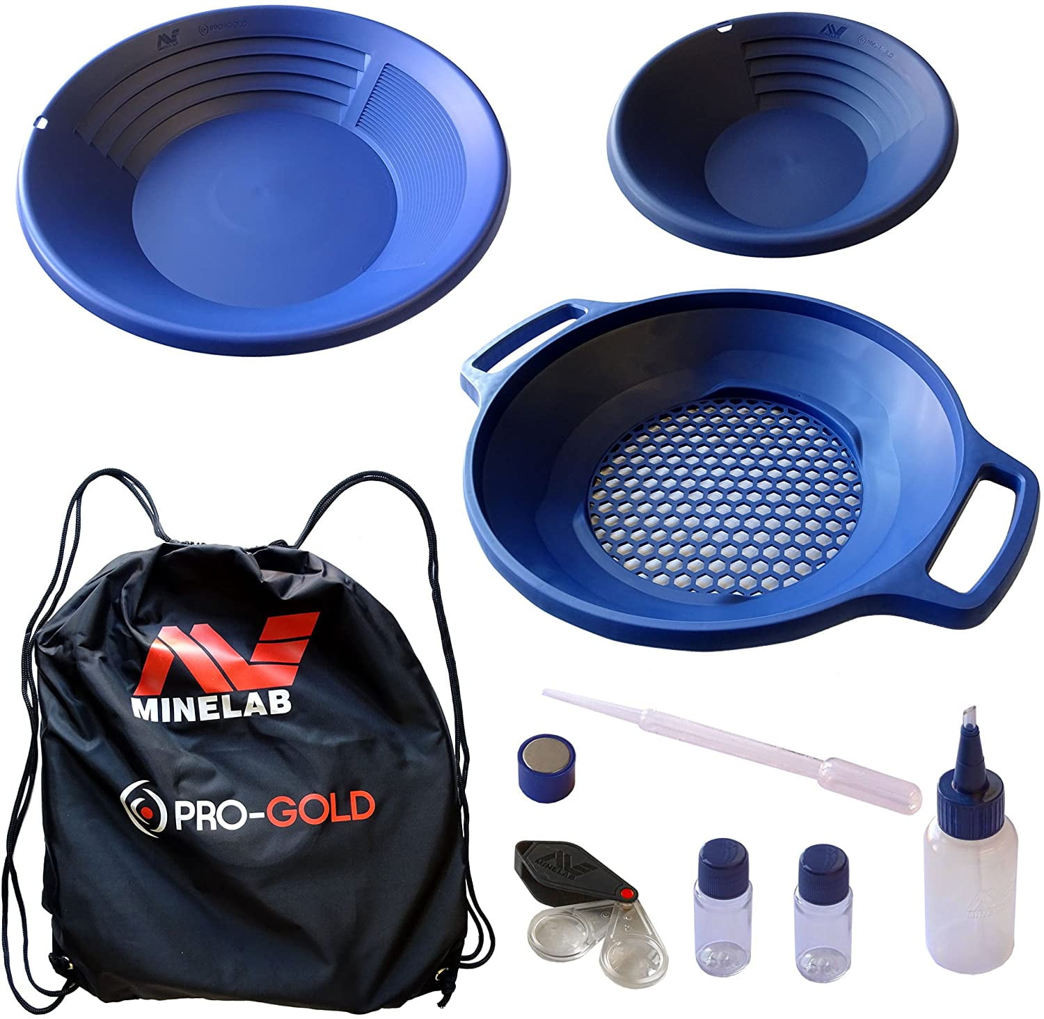 Minelab PRO-Gold Premium Gold Panning Kit 2 Gold Pans and Accessories ...