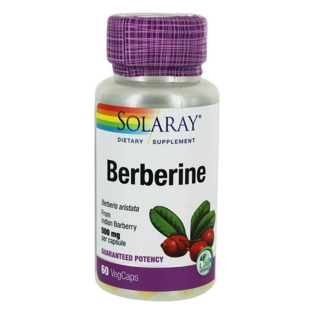 Solaray - Berberine Guaranteed Potency 500 mg. - 60 Vegetable Capsule(s ...