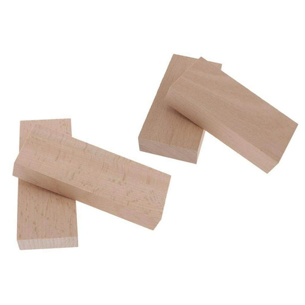 pitrice 2Pc Square Wood Stick Block Unfinished Woodcraft Dowel Rod ...
