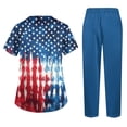 250th Anniversary USA Women’s Scrub Set, V-Neck Short Sleeve Top ...