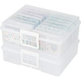 Clear Plastic Photo & Craft Storage Box by Simply Tidy - Includes 16 ...