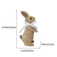 Brown A Resin Woven Effect Bunny Garden Sculpture With Hand Painted ...