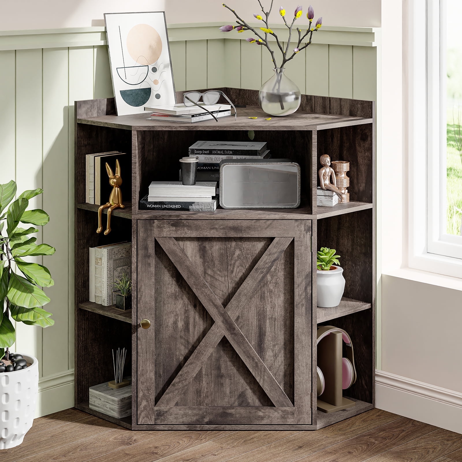 Click here for Vabches Corner Cabinet  Corner Storage Shelf With... prices