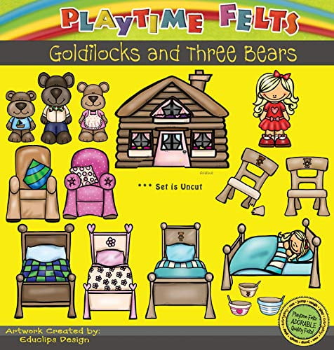 Playtime Felts Goldilocks And The Three Bears Felt Set 16 Adorable playtime-felts-goldilocks-and-the-three-bears-felt-set-16-adorable