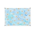 Daisy Sun Shade Sail 12'X16' Floral Blue Background Blue Gradient White ...