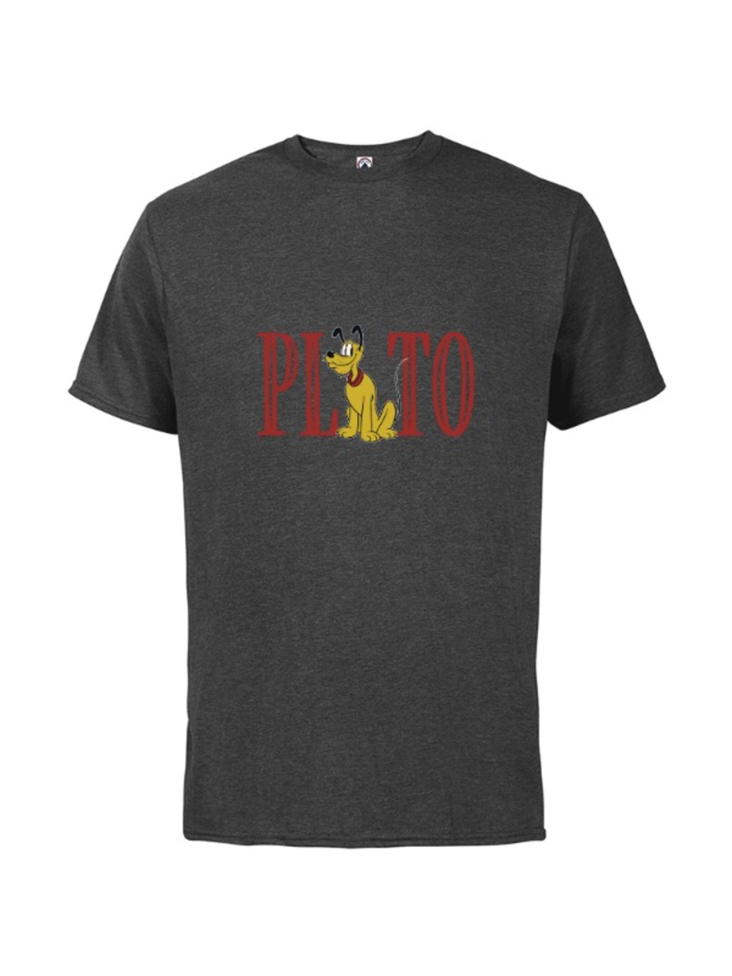 Disney Mickey and Friends Pluto Lettering Classic - Short Sleeve Cotton ...