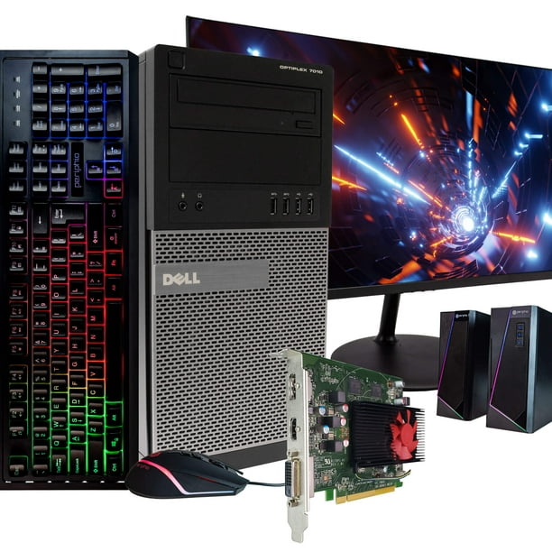 Restored Dell Gaming Computer Tower, Intel QuadCore i5, AMD Radeon RX ...