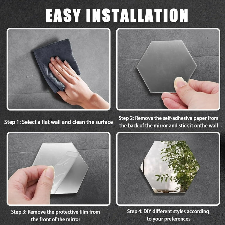Stickers Diy Poster Mirror PriceXes Hexagon Mirror Wall Stickers DIY