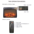 26-Inch Electric Fireplace Insert Heater, Ultra-Thin with Realistic ...