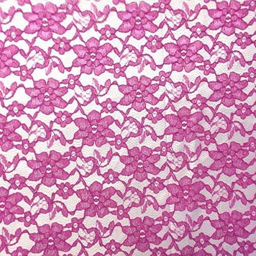 Valentina Textile Inc Raschel Lace Fabric 60" Wide Polyester French Floral by The Yard (3 Yard ...