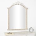 DecMode Cream Arched Scroll Wall Mirror - 28 x 37 Dimensions - Walmart.com
