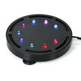 9 LED Aquarium Underwater Air Stone Disk Color For Fish Tank Round ...