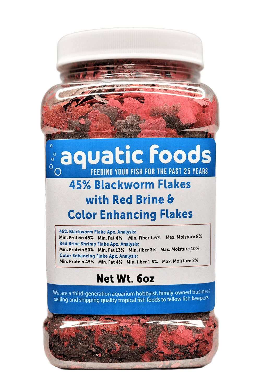 45% Blackworm & Red Brine Shrimp & Color Flake Mix for Cichlids, Discus ...