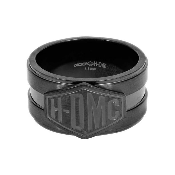 Harley-Davidson - Harley-Davidson Mens Layered Black H-D Script Ring ...