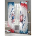 USA 250th Anniversary Sheer Curtains 84 inches Long, Independence Day ...