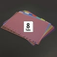 BAZIC Binder Dividers, 8 Insertable Color Tabs, 11-Hole Plastic ...
