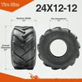 HALBERD 24x12.00-12 Super Lug Tractor Tires, 4Ply for Garden Tractors ...