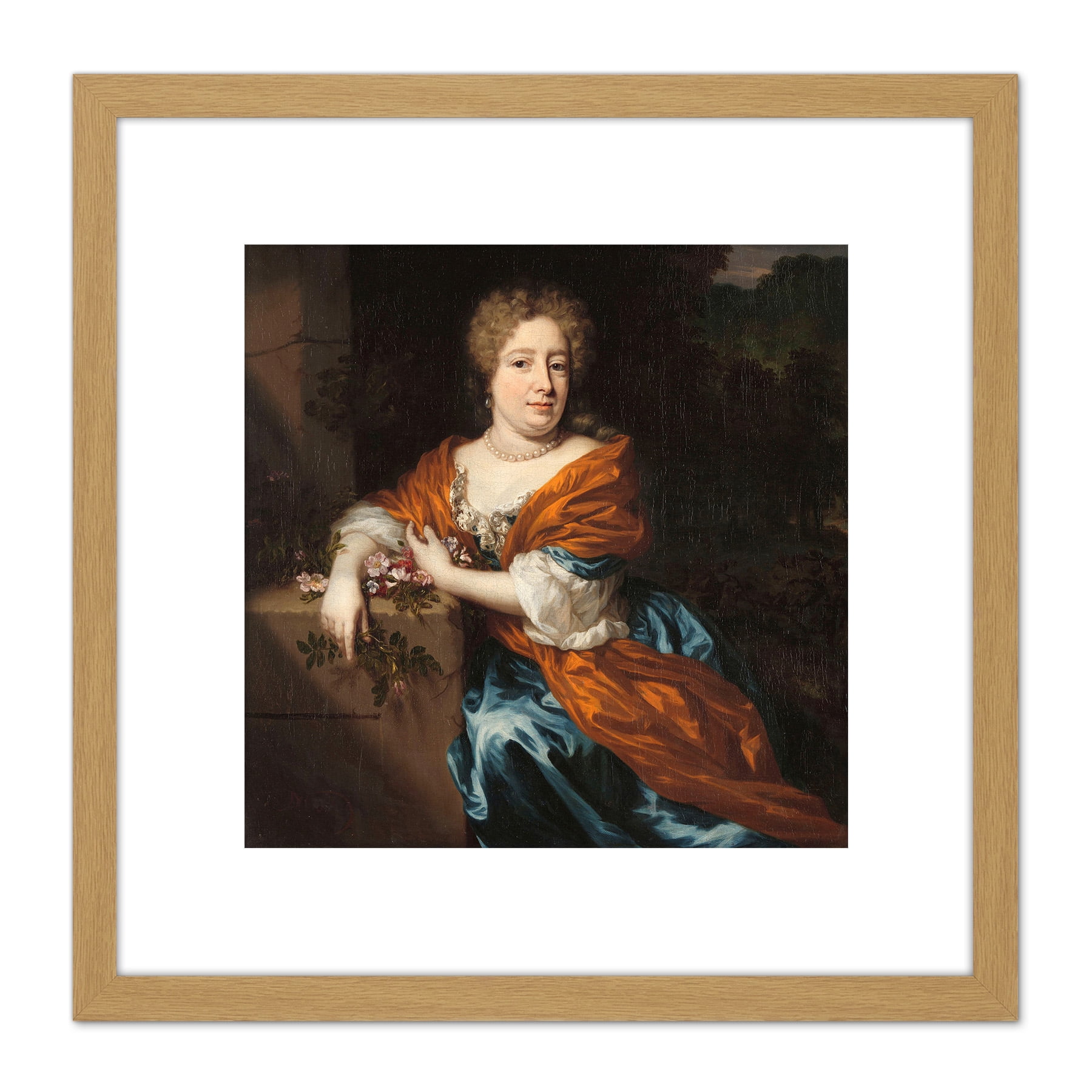 Maes Portrait Petronella Dunois 8X8 Inch Square Wooden Framed Wall Art ...