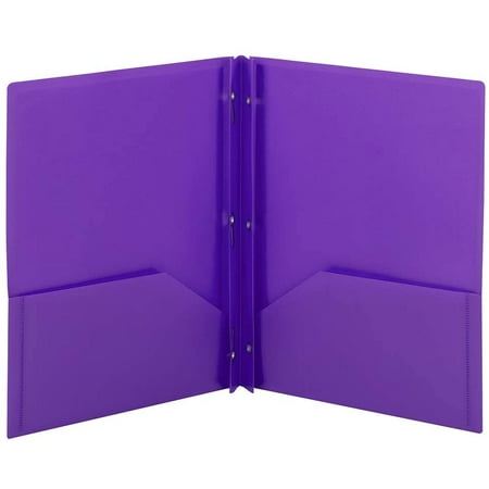 Two-Pocket Folder, Three-Hole Punch Prong Fasteners, Letter Size, 3 per ...
