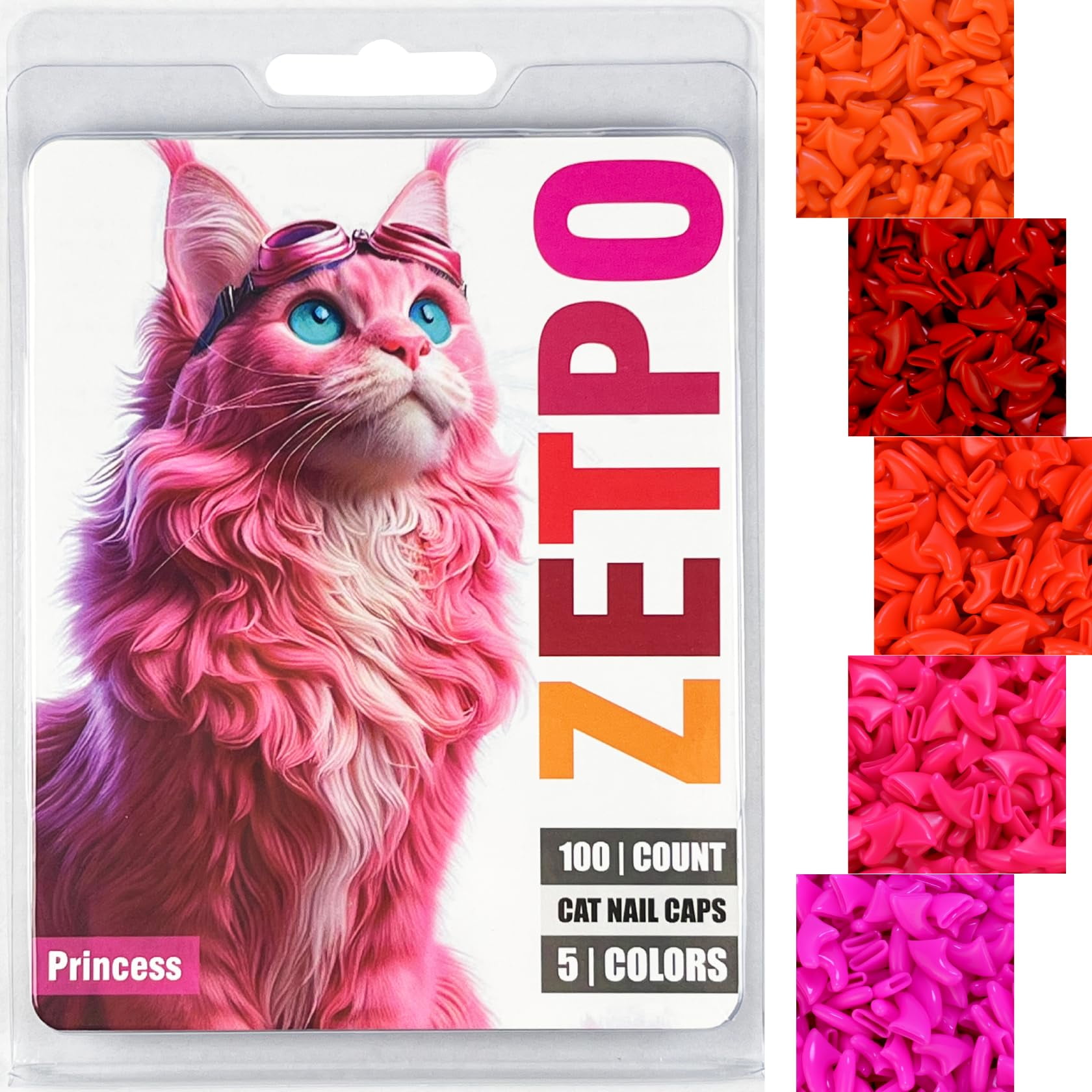 Click here for Zetpo 100 Pcs Cat Nail Caps Cat Claw Covers With A... prices