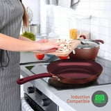 NutriChef 11 Piece Nonstick Diamond Kitchen Cookware Pot & Pan Set ...
