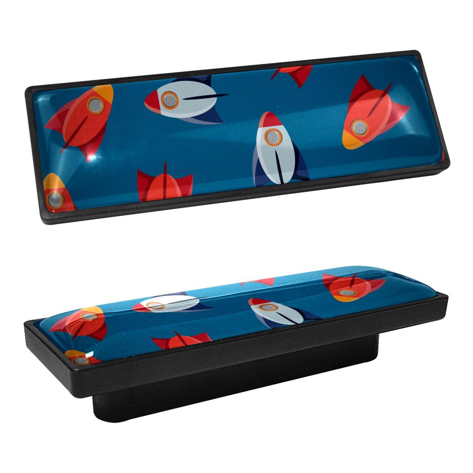 4 Pcs Rectangle Cabinet Handle Cupboard Knob Drawer Pulls Handle Outer ...