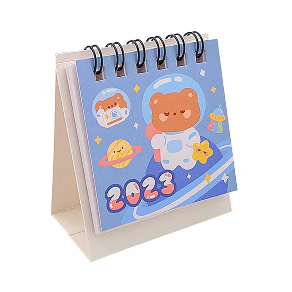 Cartoon Small Desk Calendar - Students Desktop Calendar Cute Monthly ...