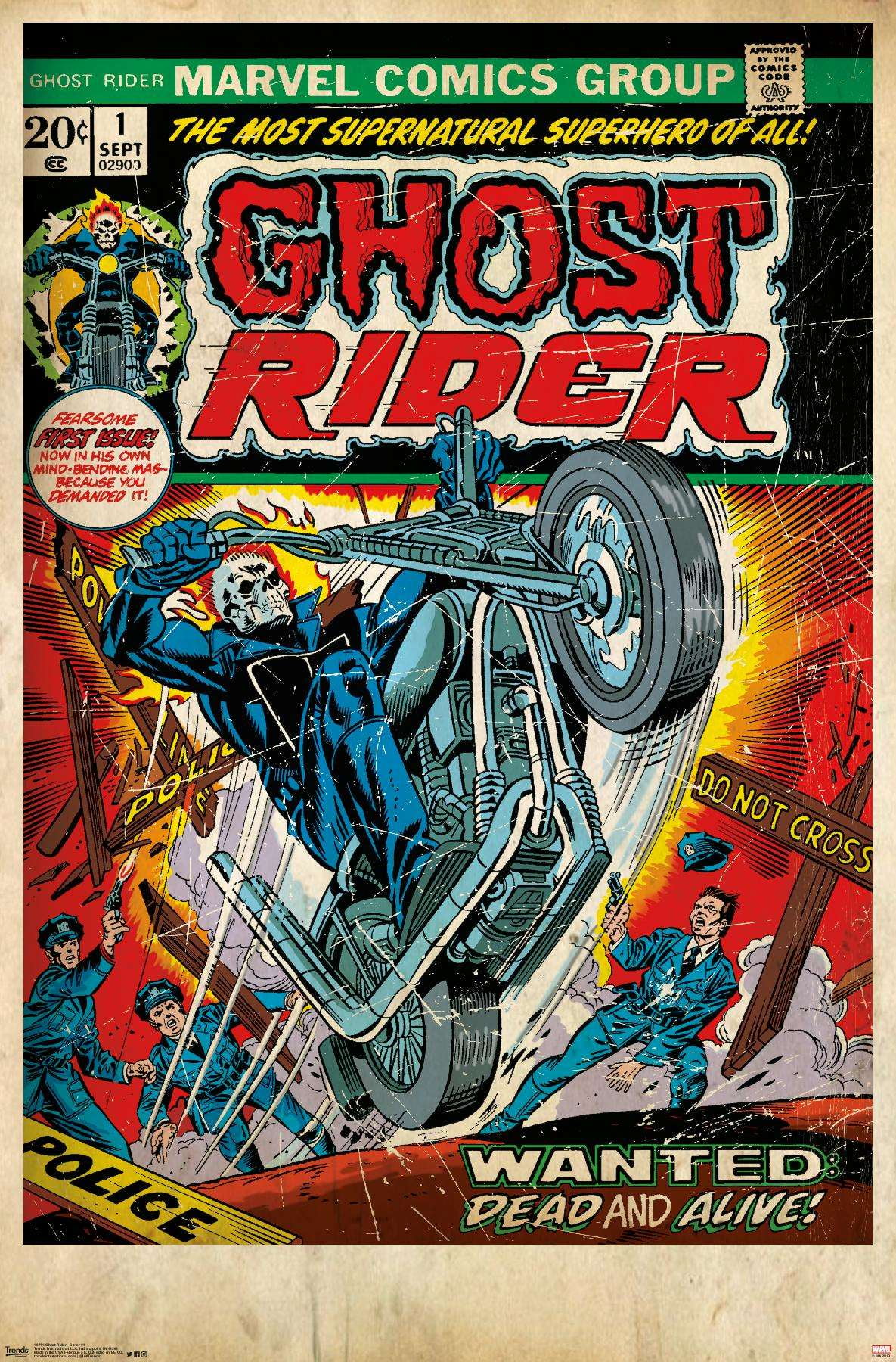 Marvel Comics - Ghost Rider - Cover #1 Wall Poster, 14.725" x 22.375 ...