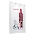 Elephant & Amsterdam Building White Framed Print Under Glass, design by ...