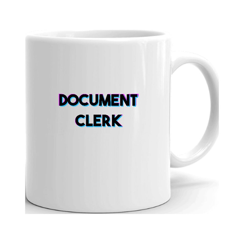 Tri Color Document Clerk Ceramic Dishwasher And Microwave Safe Mug ...