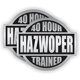 40 Hour HAZWOPER Trained Hard Hat Sticker / Helmet Decal Label Lunch ...