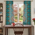 Boho Geometric Sheer Curtains for Living Room Bedroom, Retro Tribal ...