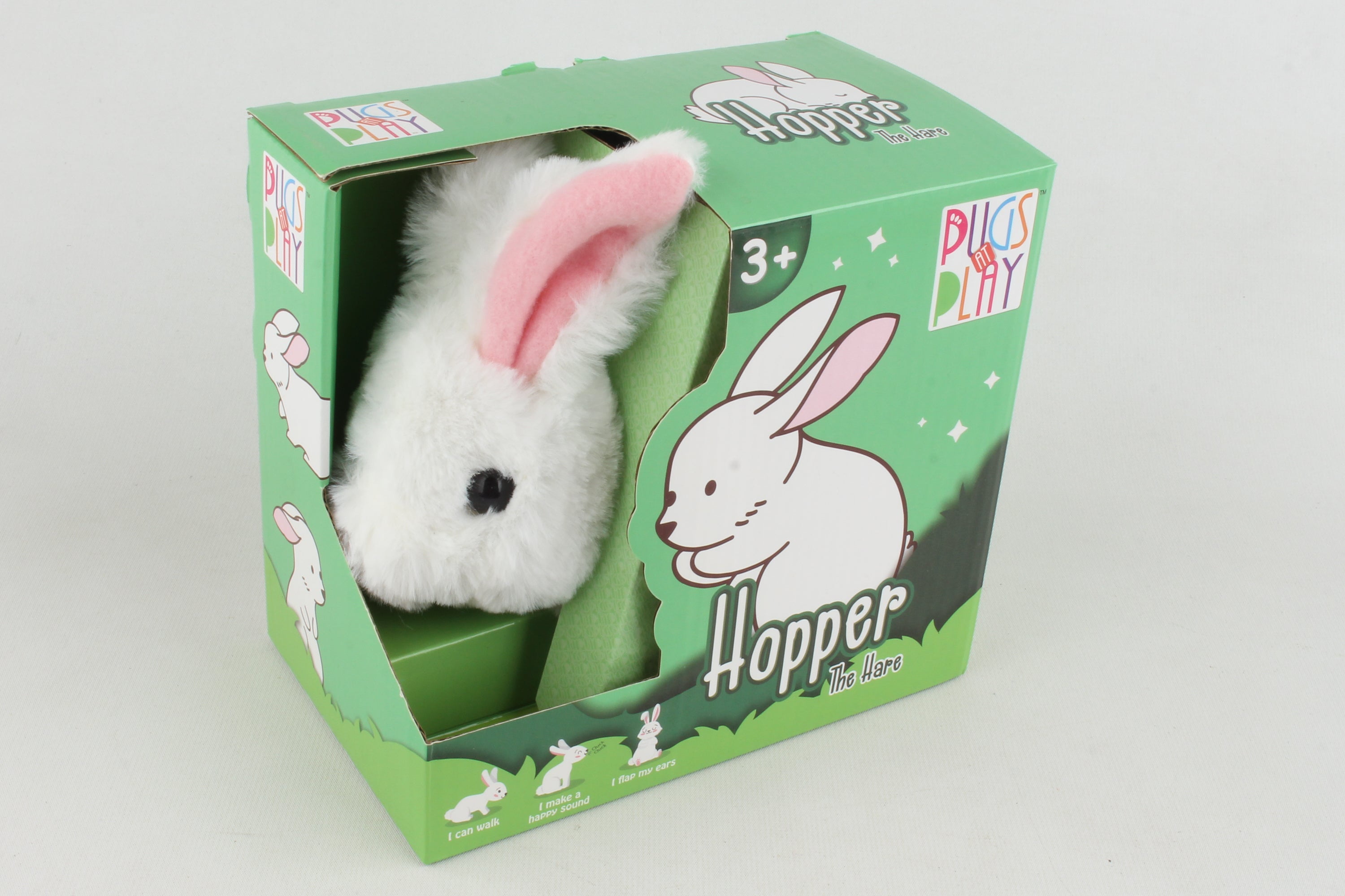 Pugs At Play PAP10 6.5 x 3.5 x 6 in. Pugs at Play Hopper Jumping Rabbit ...