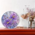 10" Artistic Round Wall Decorative Desk Clock Multi-layered Purple ...