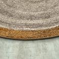 Feeling Natural 7'7" Round area rug in color Stone - Walmart.com