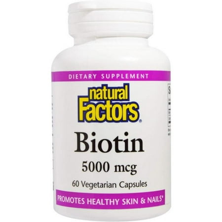 Natural Factors - Biotin 5000 Mcg, 60 Vegetarian Capsules | Walmart Canada