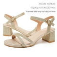 DADAWEN Womens Ankle Strap Block Heels Sandals Open Toe Summer Dressy Sandals Party Wedding ...