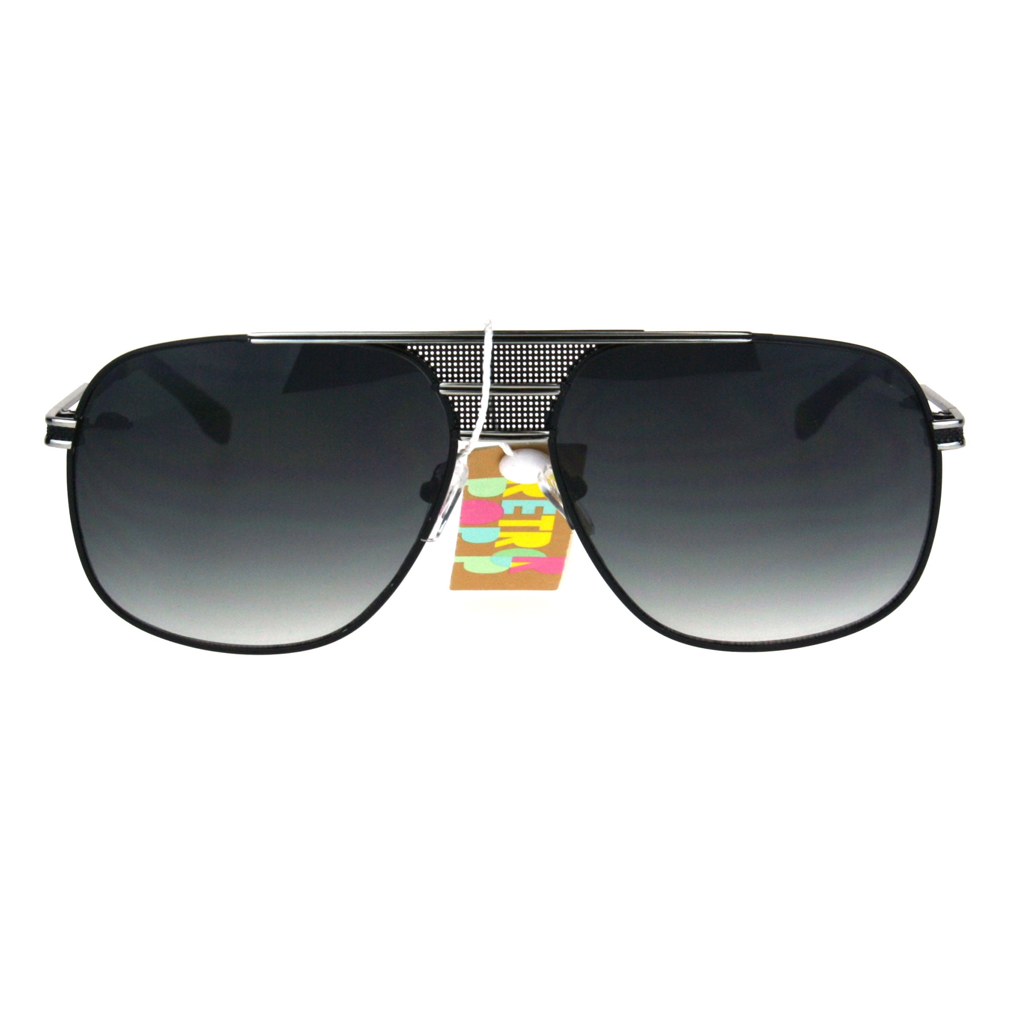 Mens Oversize Retro Vintage Style Fashion Aviator Mobster Sunglasses ...