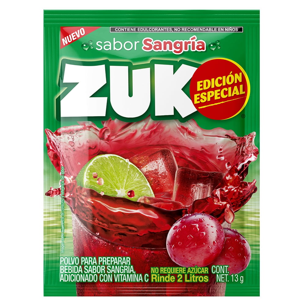 Polvo para preparar bebida Zuko sabor Sangría 13 g | Bodega Aurrera en ...