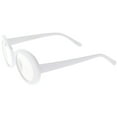 Large Clout Goggles Thick Oval Eyeglasses Clear Lens 53mm (White ...