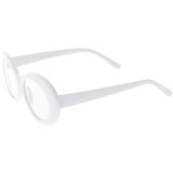Large Clout Goggles Thick Oval Eyeglasses Clear Lens 53mm (White ...