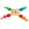 QISIWOLE Puzzle Toys Four Pillars Rainbow Color Turtle Wooden Sorting ...