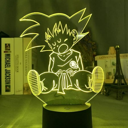 Remote Control 7-color Night Light Anime Dragon Ball Light Goku 3d ...