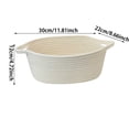 1-4PC Small Beige Basket with Handles Woven Rope Storage Basket for ...