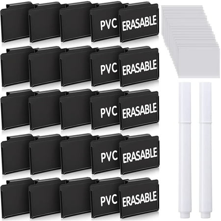 52 Pieces Basket Bin Labels Clip On Includes 25 Label Holders Removable ...